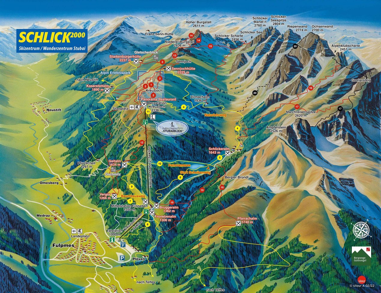 Wandern in der Schlick 2000 - Stubaital Tirol